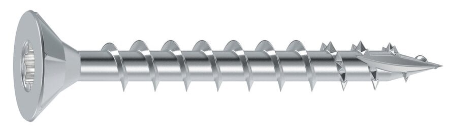 Vis EXCLUSIVE® bois & agglo tête fraisée Torx Acier zingué blanc - Foussier